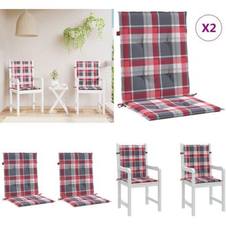 vidaXL Gartenstuhlauflagen f&uuml;r Niedriglehner 2 Stk. 100x50x3 cm - Sitzauflage - Gartenstuhlkissen - Outdoorkissen - Niedriglehner Auflagen - Rutschfeste