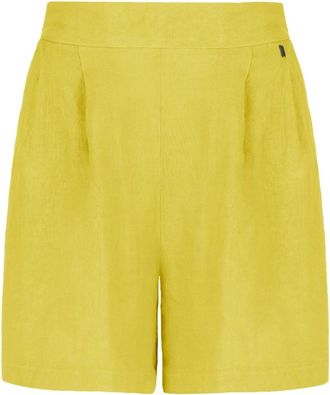 Bomboogie Femme, Shorts, Jaune, Taille: 40 FR Short Bermuda en lin
