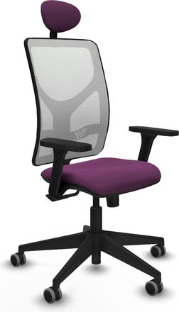 Piqueras y Crespo B&uuml;rostuhl mit 3D-Armlehnen, h&ouml;henverstellbarer Lendenwirbelst&uuml;tze und festem Kopfteil, ausgestattet mit 3-fach verstellbarer R&uuml;ckenlehne und Schaumsto