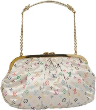 Louis Vuitton Sac bandouli&egrave;re en satin Pre-owned - Femme - Pre-owned - Blanc - Taille: ONE Size