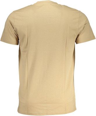 Cavalli T-Shirt Elegantes Herren Kurzarm-Tee in Beige mit modernem