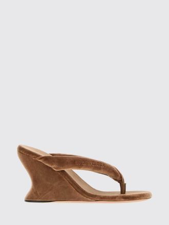 Balenciaga Sandales tongs &agrave; talon compens&eacute; Gaeta en velours