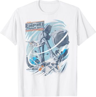 Star Wars AT-AT Fight Poster Fade T-Shirt