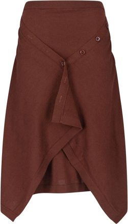 Christophe Lemaire Asymmetrischer Midirock
