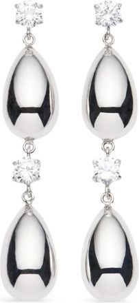 Magda Butrym teardrop embellished stud earrings - Silber