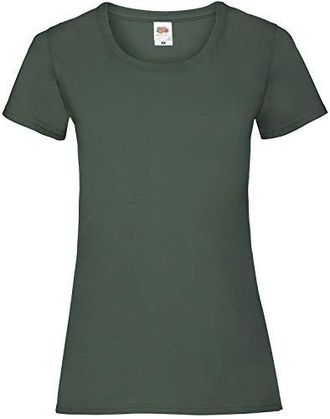 Fruit Of The Loom Valueweight - T-shirt (Lot de 5) - Femme - Vert (Bottle Green 38) - Taille: XXL