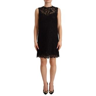 Dolce & Gabbana Mini-Etui-Kleid mit floraler Spitze - - Dresses - Damen - Schwarzk - S