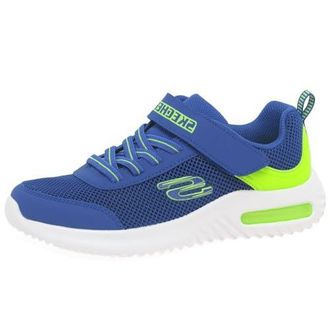 Skechers Bottes Bounder-Tech pour gar&ccedil;on, Bordure Textile synth&eacute;tique Bleu Citron Vert, 12.5 UK Child