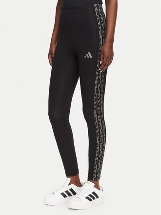 adidas Leggings Seasonal Essentials Print 3-Stripes KS7984 Schwarz Slim Fit