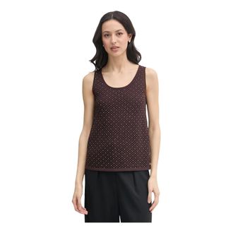 Joseph Ribkoff Femme, Tops, Brun, Taille: 44 FR D&eacute;bardeur en maille orn&eacute;