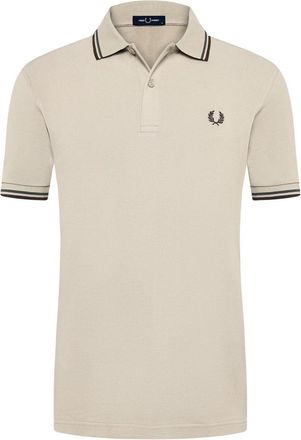 Fred Perry Piqu&eacute;-Poloshirt mit Logo-Stickerei und Kontrastb&uuml;ndchen in