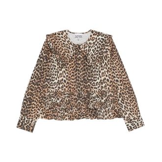 Ganni Femme, Blouses et Chemises, Brun, Taille: 38 FR Ganni Chemises Brown