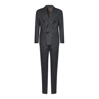D4.0 Zweireihiger Anzug - - Suits - Herren - Grau - 3XL