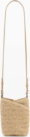 Desigual Pochette pour t&eacute;l&eacute;phone portable en raphia &agrave; charms - Beige-Neutral