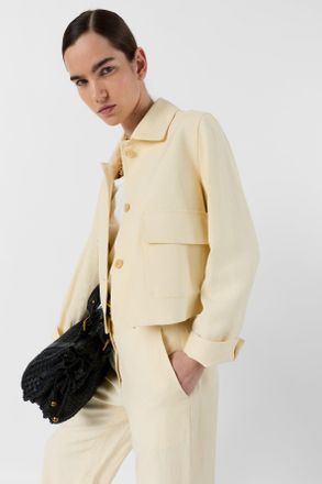 Gerard Darel Veste courte &agrave; col chemise - TILDA - Jaune