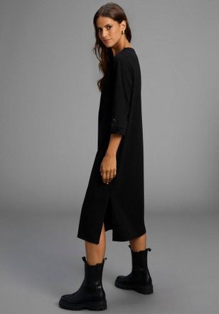 Laura Scott Midikleid aus Milano-Ribstoff, das perfekte Basic