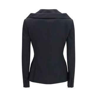 Alexander McQueen Womens Black Wool Oves Aries Full-Length Jacket Clothing