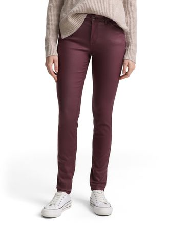 Tom Tailor Damen 1047856 Coated TTLUCIE Skinny Jeans, 14405-Zinfandel Red, 32W / 32L