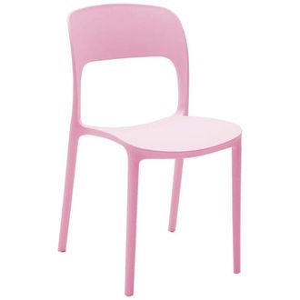 Konte Design Set mit 4 St&uuml;hlen FUERTEVENTURA aus Polypropylen, rosa