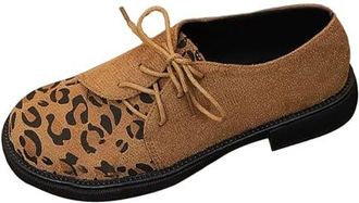 Generic Mocassins et mocassins pour femme - Style r&eacute;tro sans lacets - Chaussures basses - Chaussures de marche avec talon plat - Bout rond - Ballerines - Chau