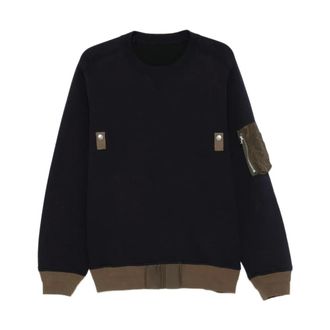 sacai Herren, Sweatshirts & Hoodies, Schwarzk, XLGr&ouml;&szlig;e