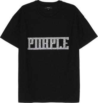Purple Embellished T-shirt