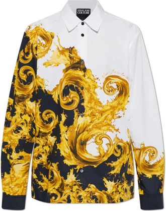 Versace Jeans Couture Homme, Chemises, Blanc, Taille: S Barocco Print Shirt