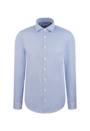 Seidensticker Herren Comfort Fit Langarm Business Hemd, Blau, 41