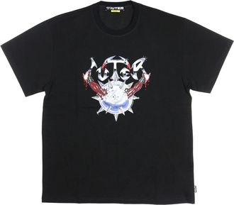 Iuter Schwarzes Tee f&uuml;r M&auml;nner - - Tops - Herren - Schwarzk - L