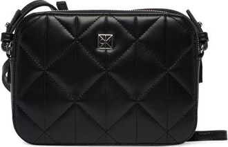 Calvin Klein Handtasche Quilted Double Zip Camera Bag LV04F3328G Schwarz