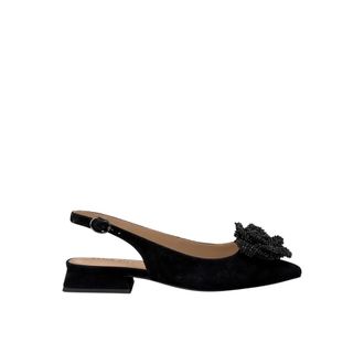 Alma En Pena Flacher Schuh mit Blume - - Shoes - Damen - Schwarzk - 36 EU