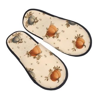 Generic Pantoufles en forme de citrouille dautomne pour femme et homme - Antid&eacute;rapantes - Confortables - En mousse &agrave; m&eacute;moire de forme - Pour chambre &agrave; coucher