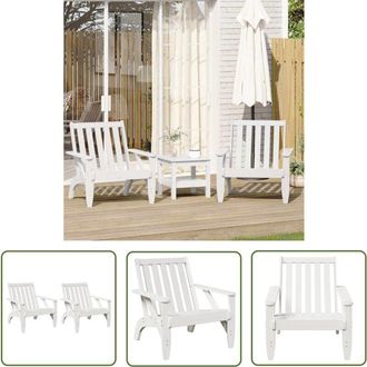 vidaXL vidaXL Adirondack-Gartenst&uuml;hle 2Stk. Wei&szlig; 75x77x77cm Massivholz Kiefer
