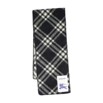 Burberry Wool Check Scarf - Black