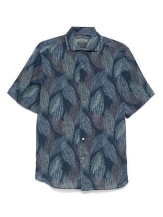 Corneliani Hemd aus Leinen - Blau