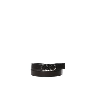 Ferragamo Homme, Accessoires, Noir, Taille: 115 CM Ceinture R&eacute;versible Gancini