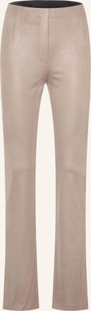 Marc Cain Bootcut-Hose Frederica In Lederoptik beige