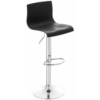 Clp Tabouret moderne avec cadre m&eacute;tallique + repose-pieds et plastique diverses couleurs colore : noir