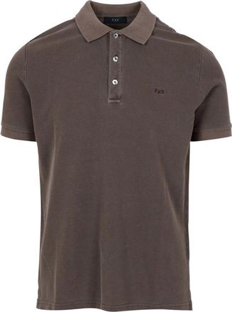 Fay Homme, Tops, Brun, Taille: 3XL Polo Piqu&eacute;