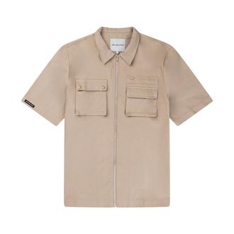 Off the Pitch Braunes Herren Ignite Shirt V-Ausschnitt - - Shirts - Herren - Beige - XS