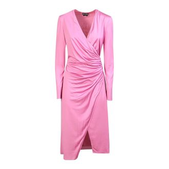 Tom Ford Femme, Robes, Rose, Taille: 36 FR Robe Enveloppante en Soie Rose