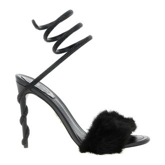 Rene Caovilla Femme, Chaussures, Noir, Taille: 39 EU Margot Sandale