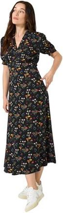 Joe Browns Vintage Floral Print Tea Dress Robe, Noir, 40 Femme