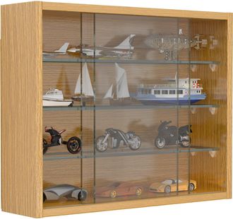 VCM Glasvitrine h&auml;ngend | Vitrine Glas | Ma&szlig;e: H. 40 x B. 50 x T. 12 cm | Modern und platzsparend | Drivalo S