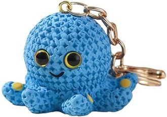 Generico Porte-cl&eacute;s poulpe pour enfants - Adorable porte-cl&eacute;s 3D pour sac en r&eacute;sine, joli porte-c&acirc;bles avec pendentif portefeuille pour cl&eacute;s de voiture, porte-