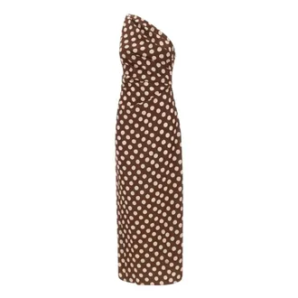 Faithfull The Brand Simona Long Dress - Femme - Robes - Brun - Taille: 42 FR