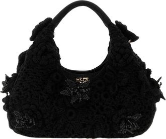 Ganni Femme, Sacs, Noir, Taille: ONE Size Crochet Handbag
