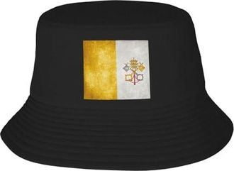 Generic Chapeau De Godet Drapeau De La Cit&eacute; du Vatican Femme Chapeau De P&ecirc;cheur Respirant Pliable Bonnet De Soleil, pour De P&ecirc;che, La Randonn&eacute;e, Le Camping, 5