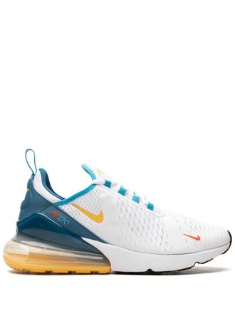 Nike Air Max 270 White Industrial Blue Citron Pulse Sneakers - Wei&szlig;