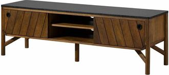 Massivmoebel24 TV-Board Mango 160x45x50 braun ge&ouml;lt / dunkler Granit los angeles 101